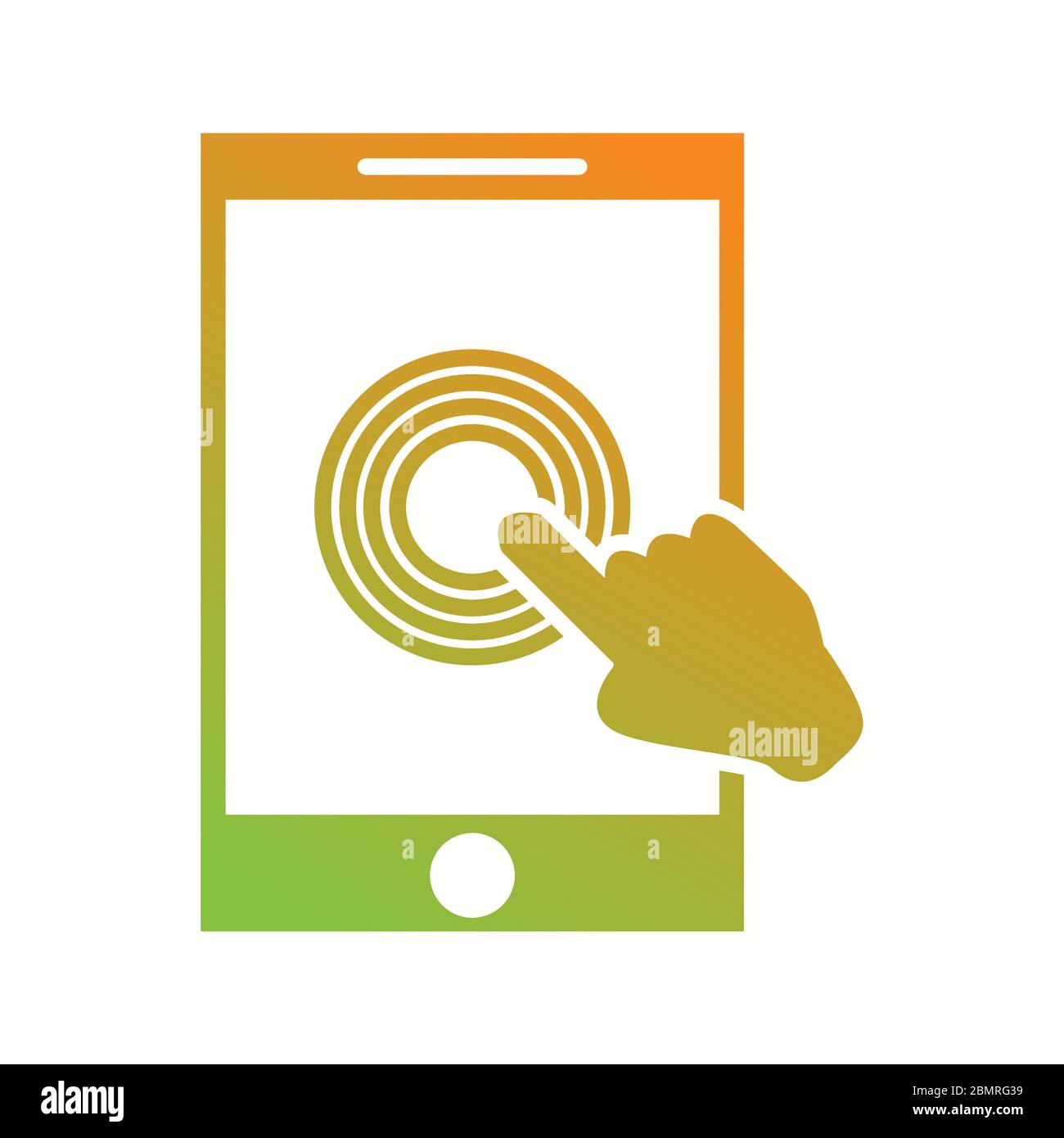 Beautiful Touch screen Vector Glyph icon Stock Vector Image & Art - Alamy