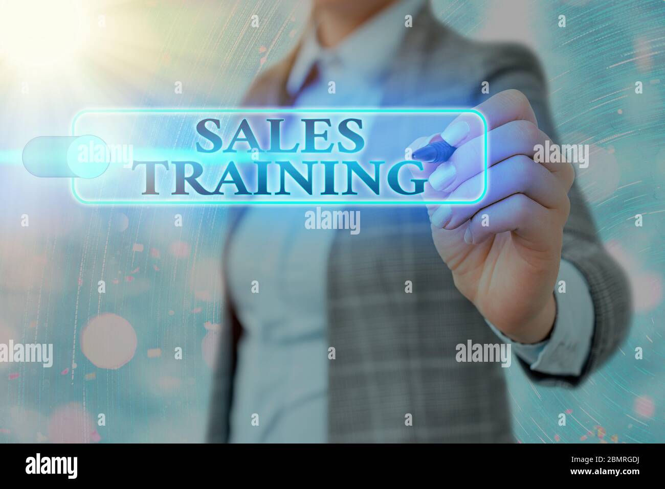Writing note showing Sales Training. Business concept for Action ...