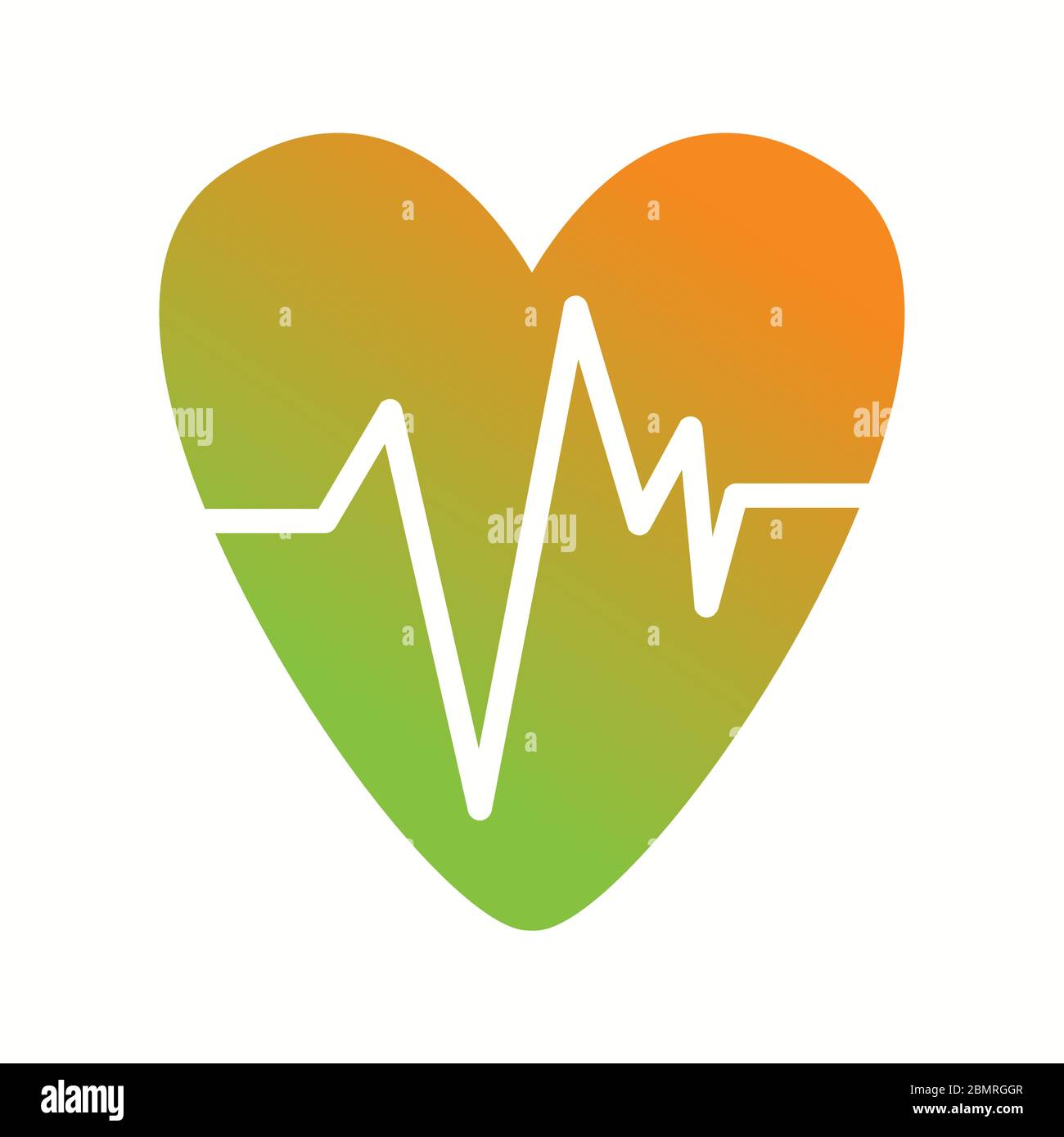 Beautiful Heart ECG Vector Glyph icon Stock Vector Image & Art - Alamy