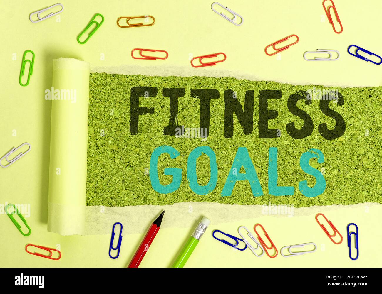 Conceptual hand writing showing Fitness Goals. Concept meaning Loose ...