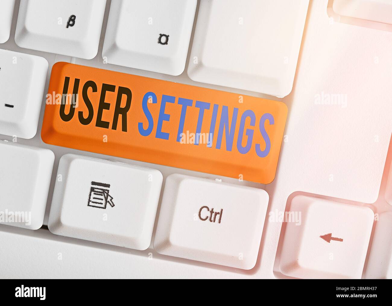 Writing Note Showing User Settings Business Concept For Configuration