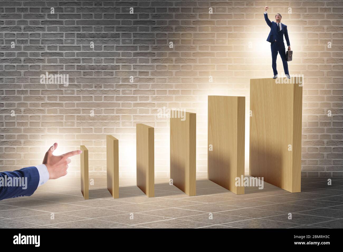 Domino toppling competition hi-res stock photography and images - Alamy