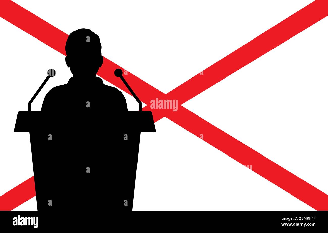 Alabama USA Flag Background Man Speaks. Business Man Presentation ...