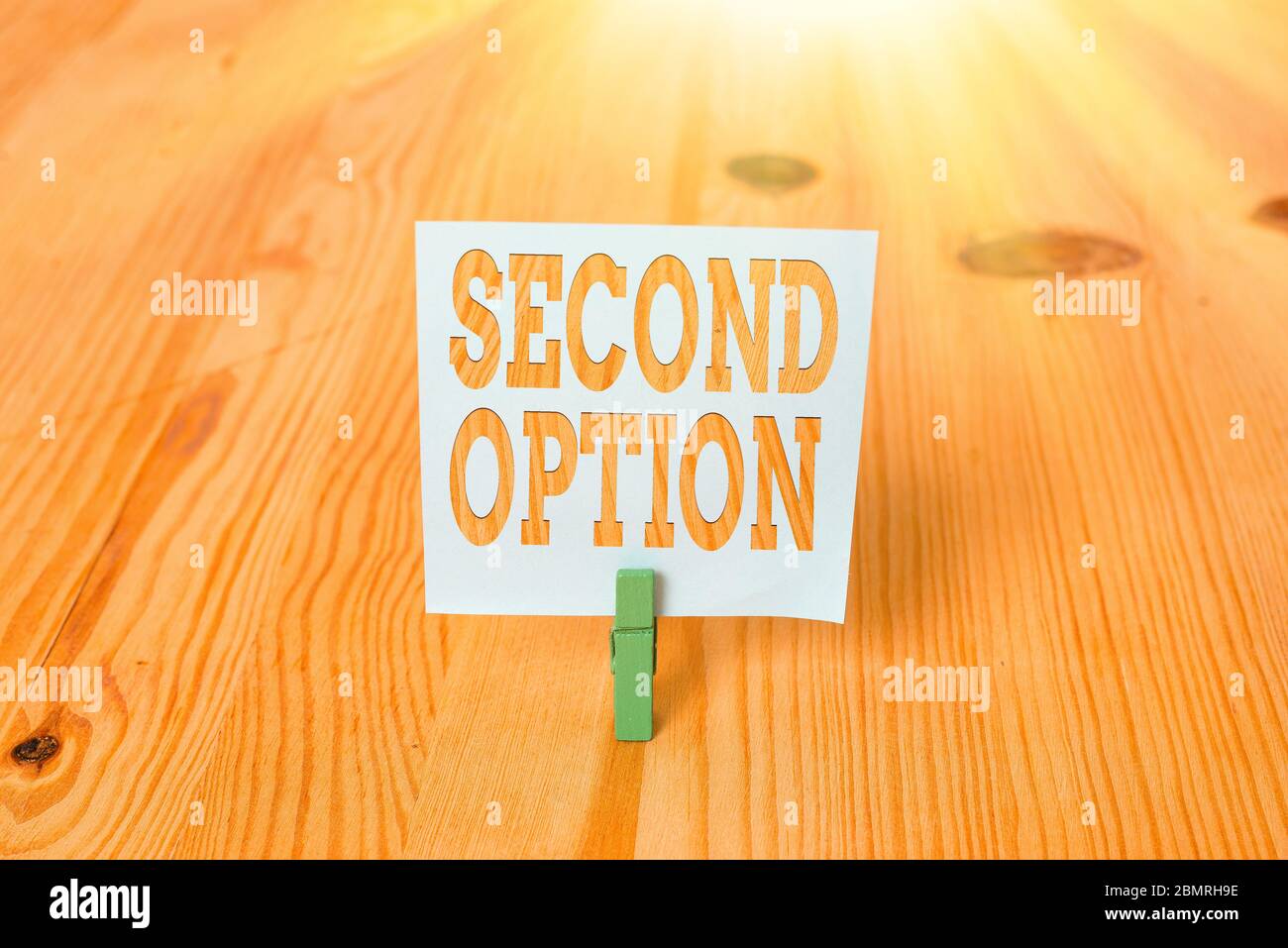 Handwriting text Second Option. Conceptual photo Next Fiddle Not a ...