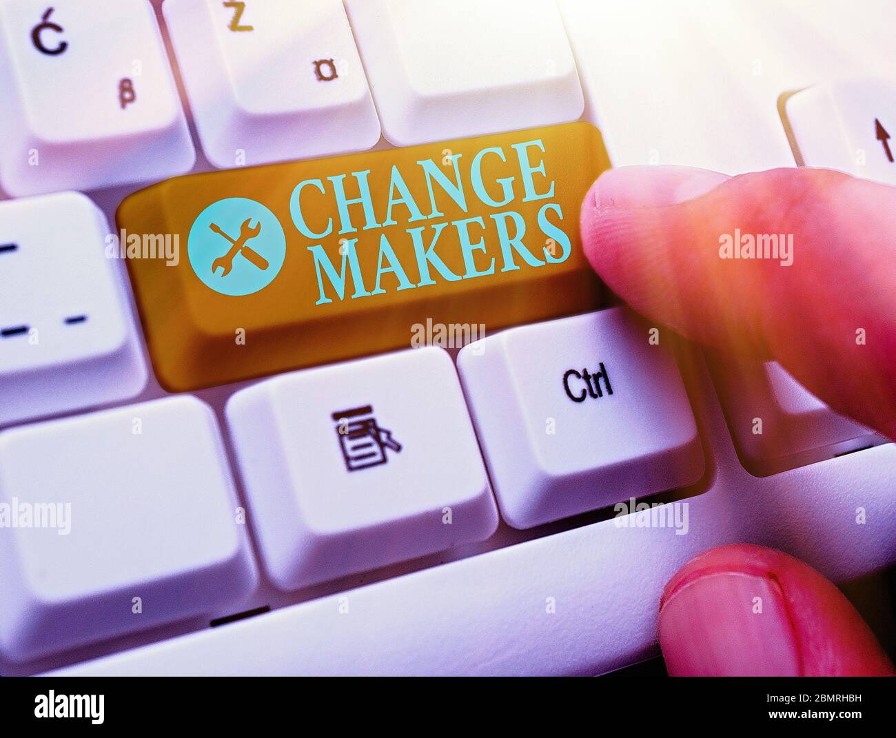 Text sign showing Changemakers. Business photo text Young Turk ...