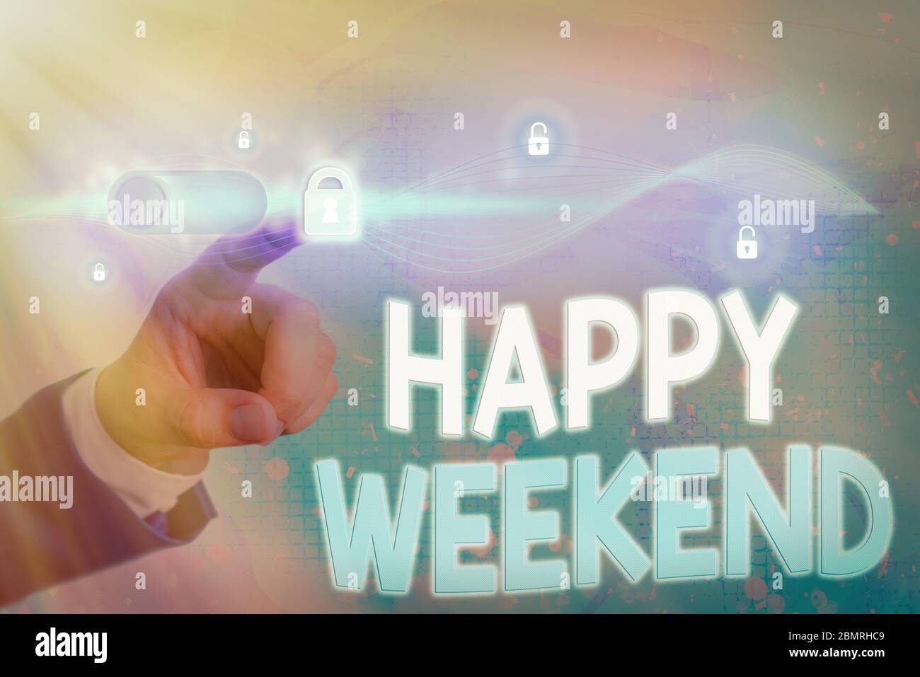 Conceptual hand writing showing Happy Weekend. Concept meaning Cheerful ...