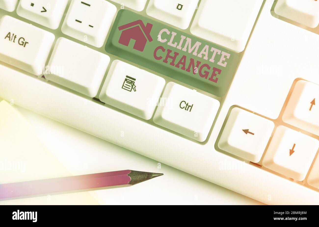 Handwriting text Climate Change. Conceptual photo Increase in global ...