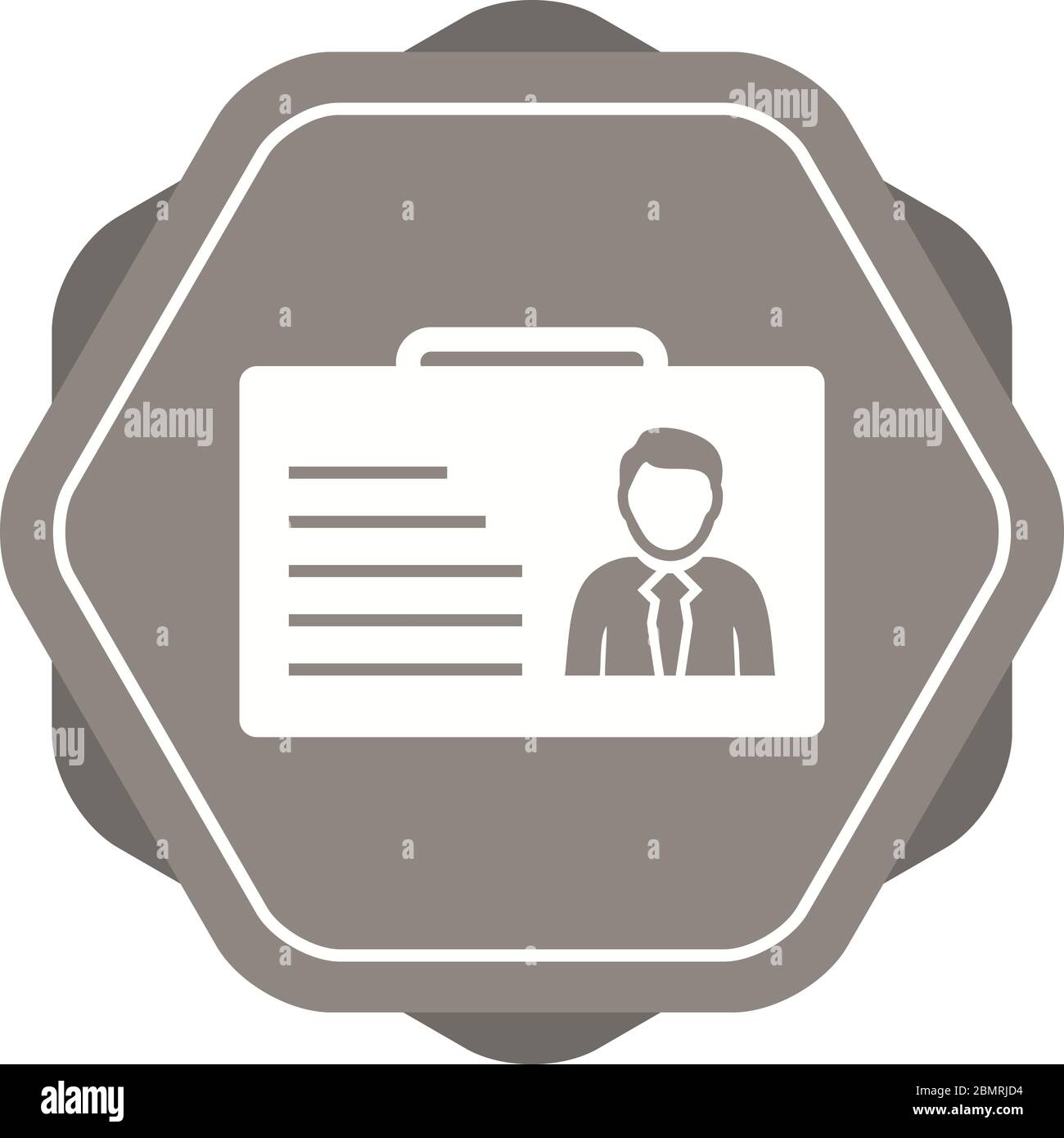Beautiful Id card Vector Glyph Icon Stock Vector Image & Art - Alamy
