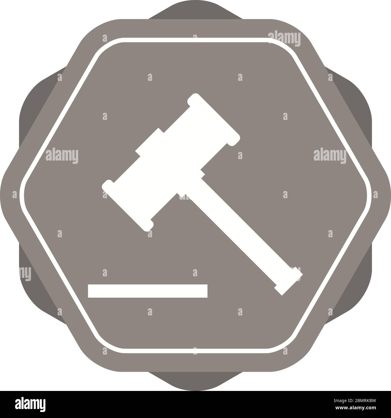 Beautiful Wooden hammer Vector Glyph icon Stock Vector Image & Art - Alamy