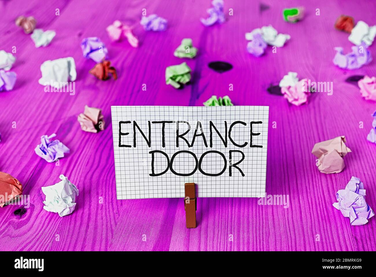 Text sign showing Entrance Door. Business photo showcasing Way in ...