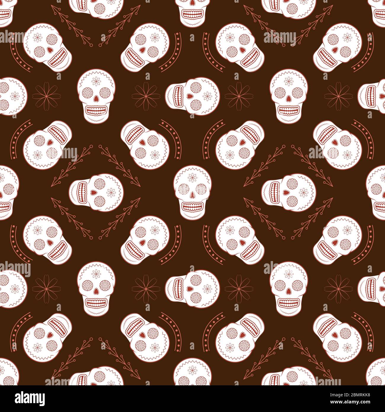 Sugar Skull Pattern Background