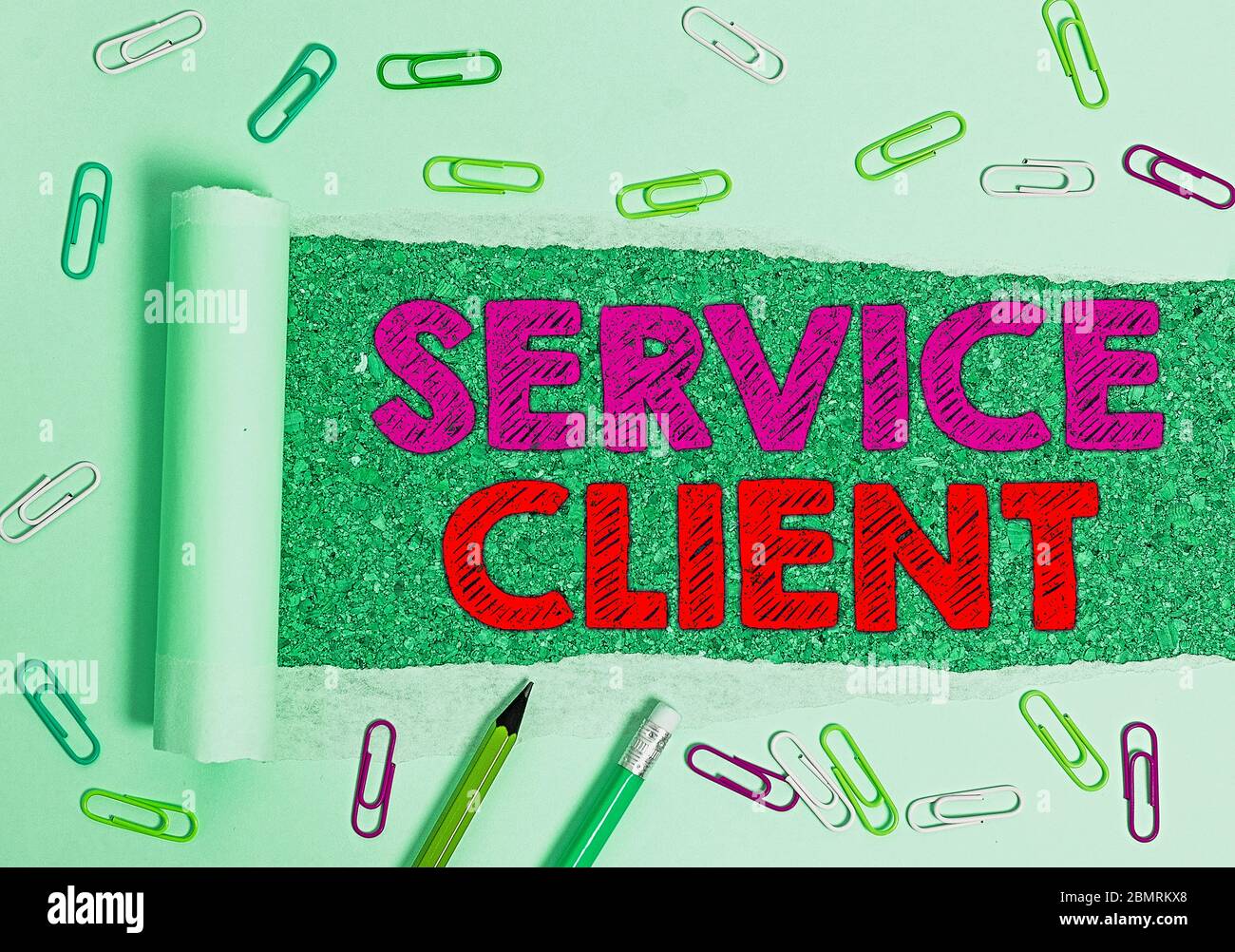 Writing note showing Service Client. Business concept for Dealing with ...