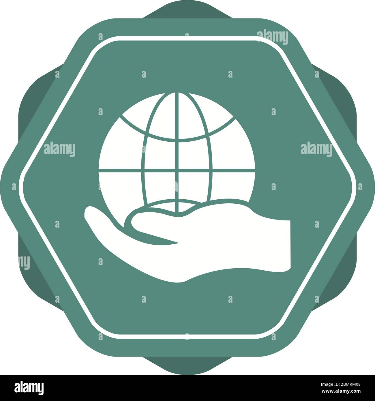 Beautiful Global hand Vector Glyph icon Stock Vector Image & Art - Alamy