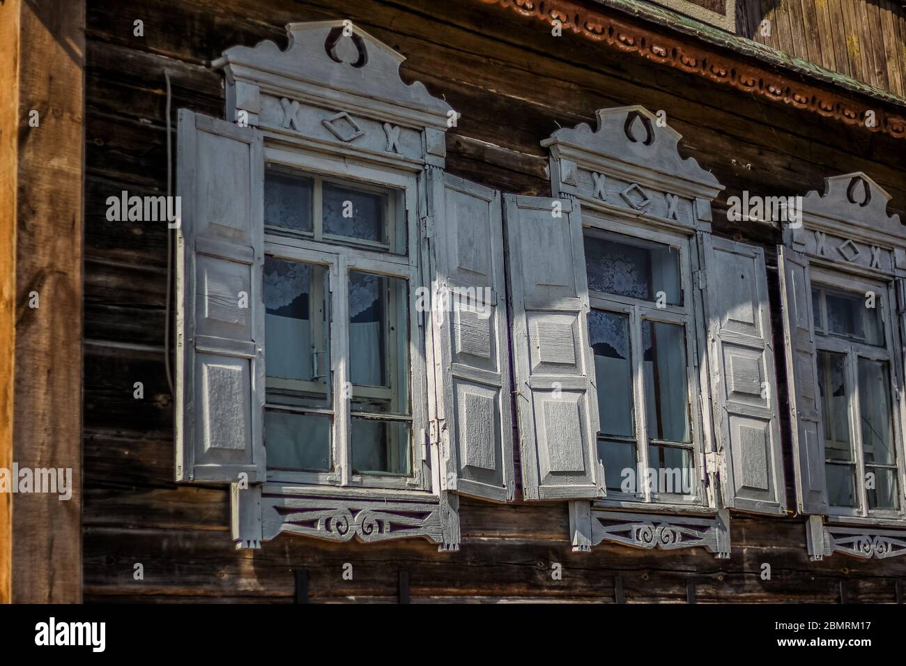 Village house windows and shutters Stock Photo - Alamy