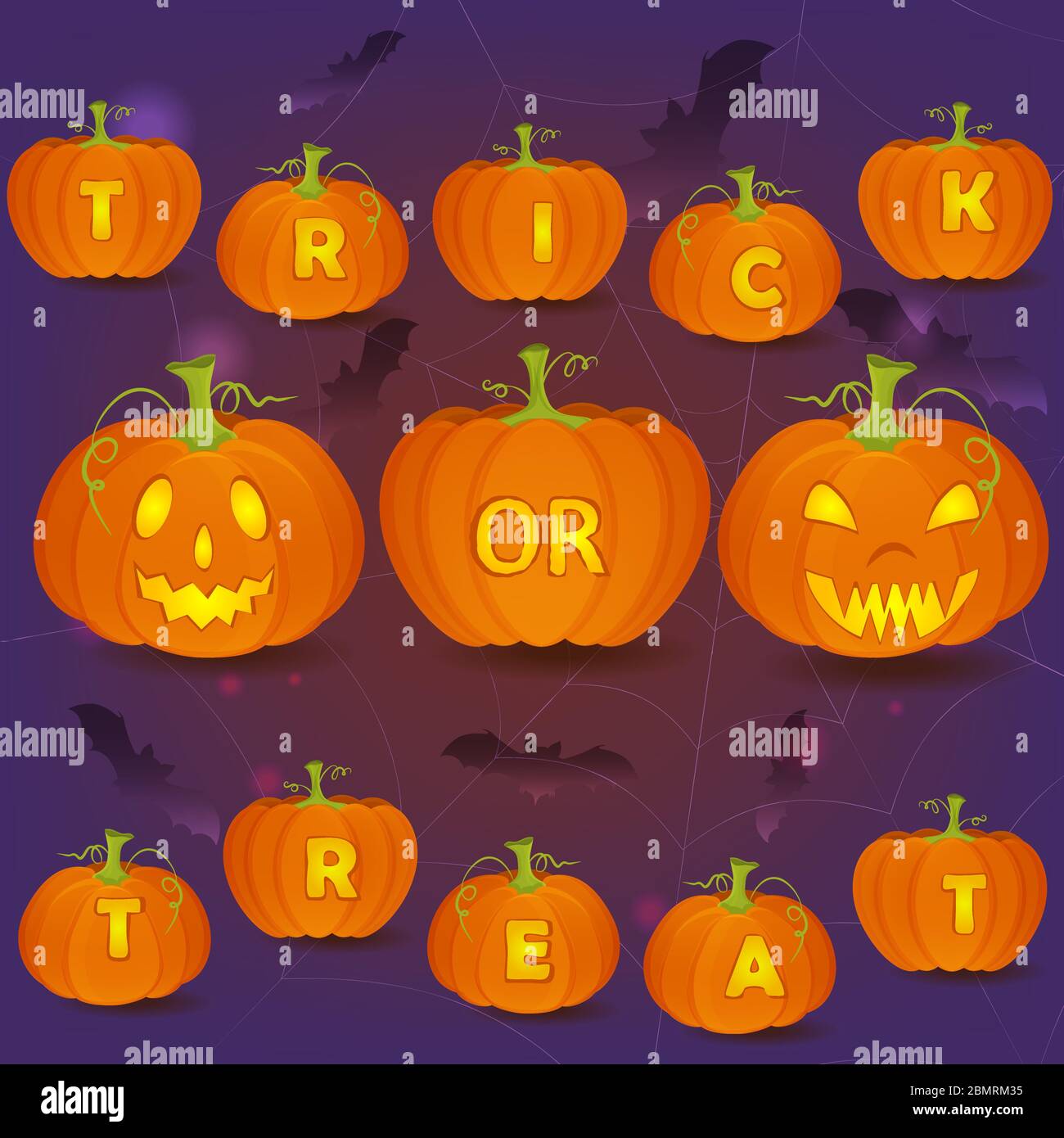 Cartoon illustration words happy halloween Stock Vector Images - Alamy