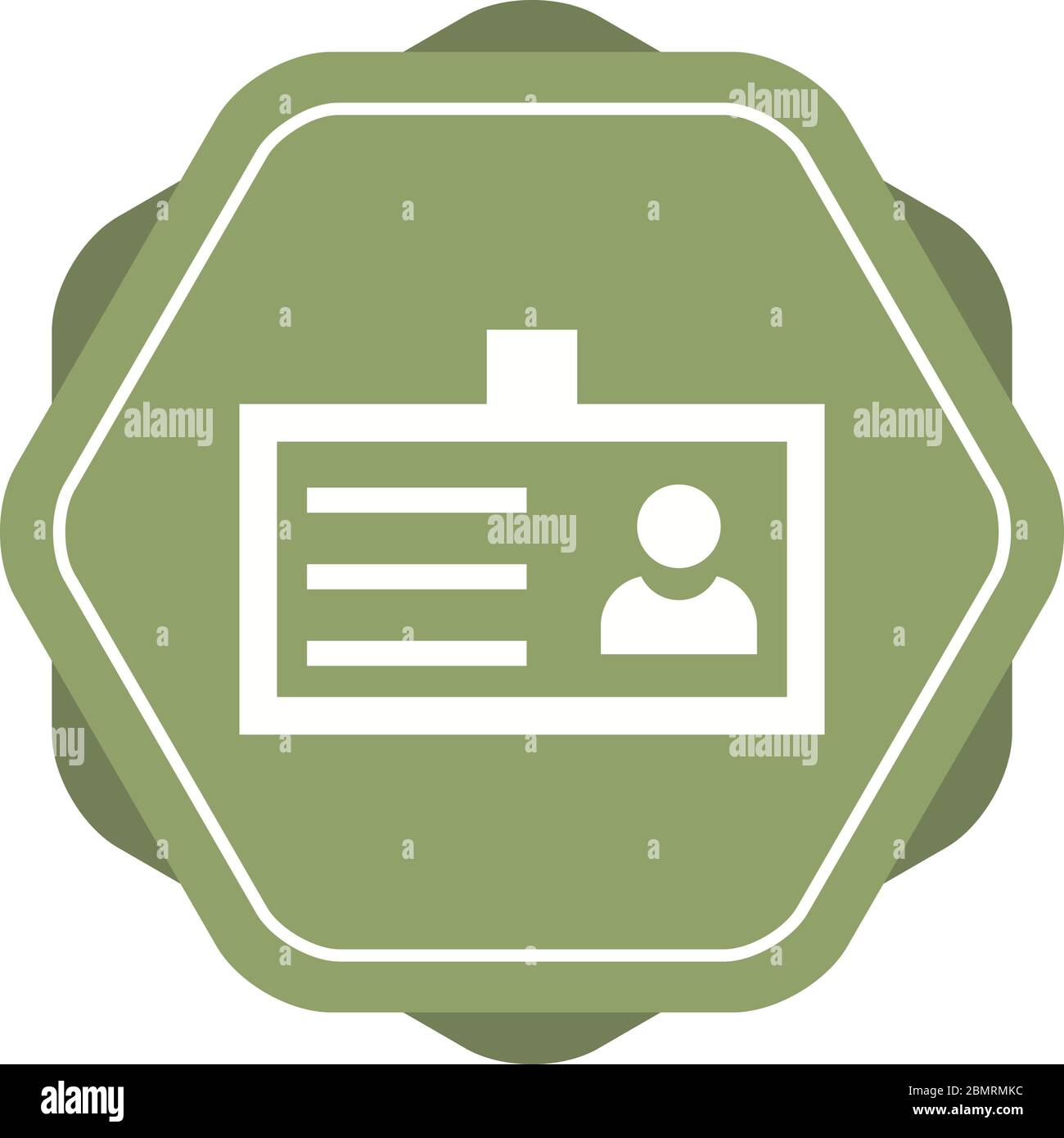 Beautiful Id card Vector Glyph icon Stock Vector Image & Art - Alamy