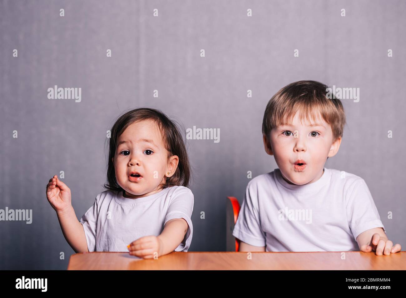 Strong surprise of children Stock Photo - Alamy