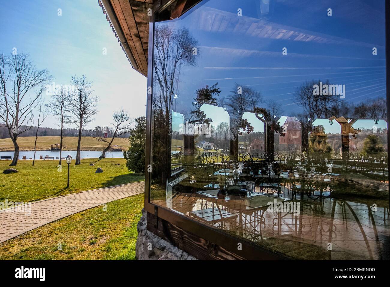 Glass Restaurant Tourism area country rest Stock Photo - Alamy