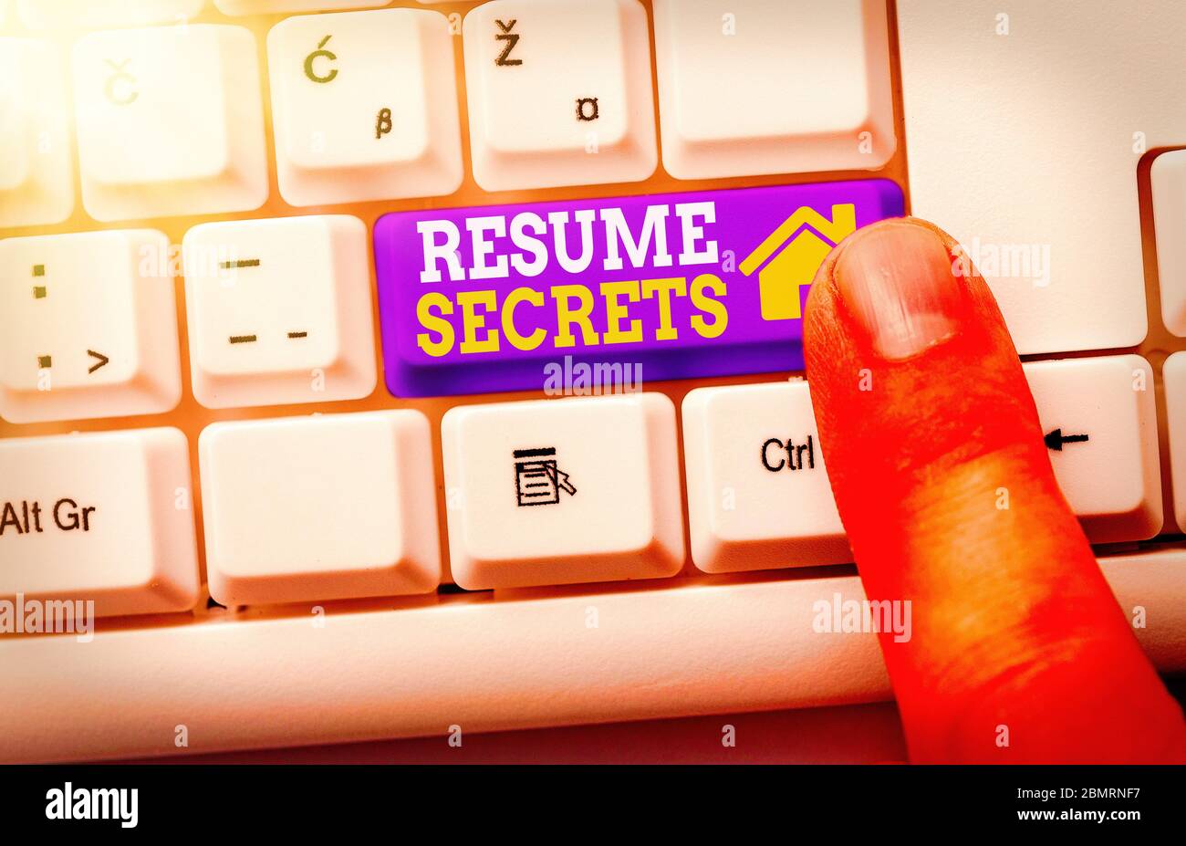 Text sign showing Resume Secrets. Business photo showcasing Tips on ...