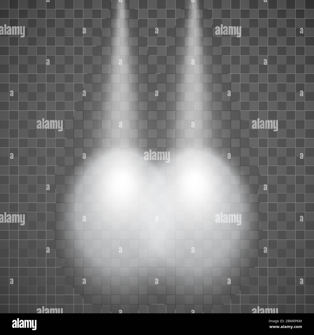 Car lights. Automobile headlight. light rays of vehicle headlights top ...