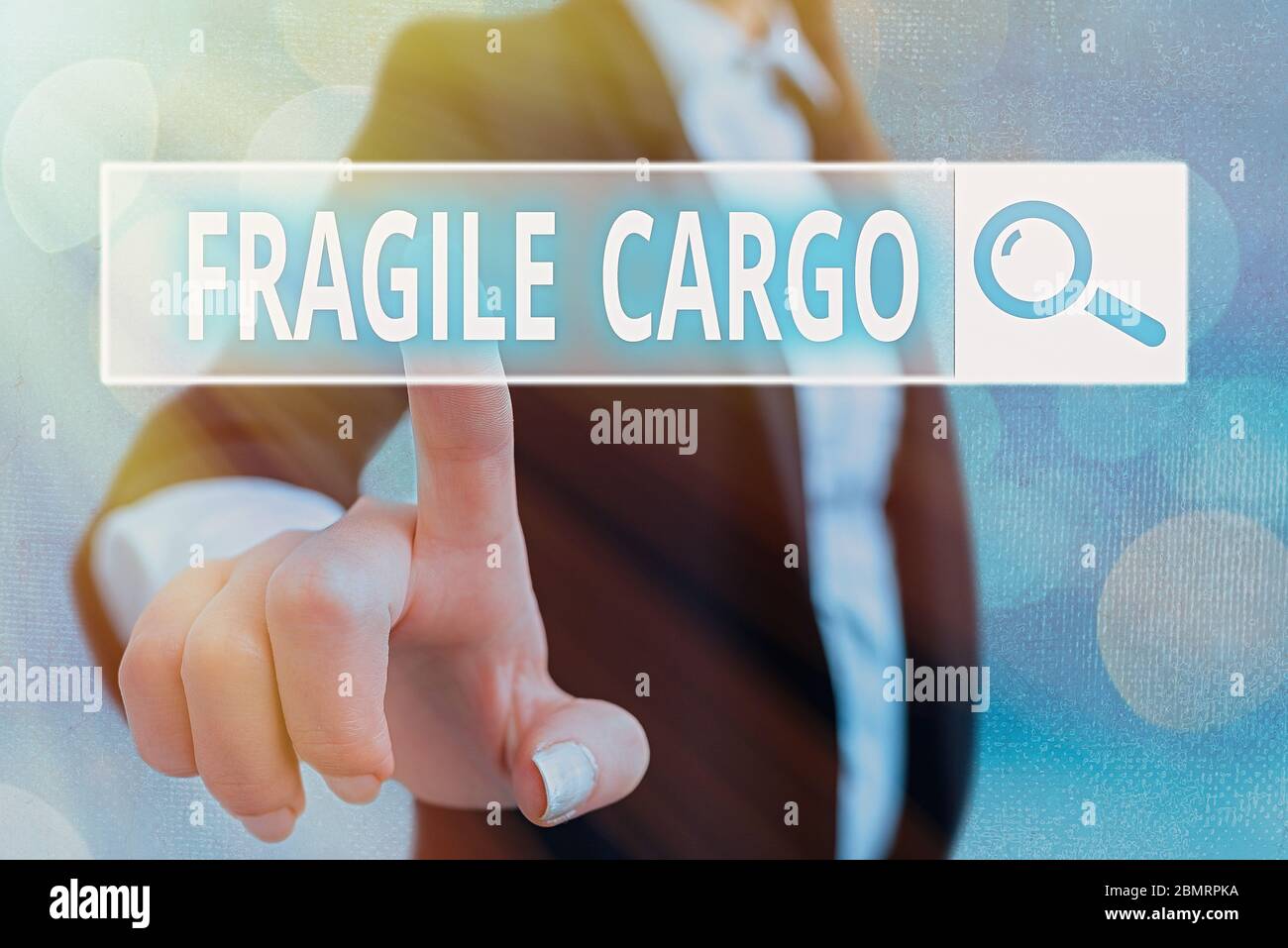 Writing note showing Fragile Cargo. Business concept for Breakable ...