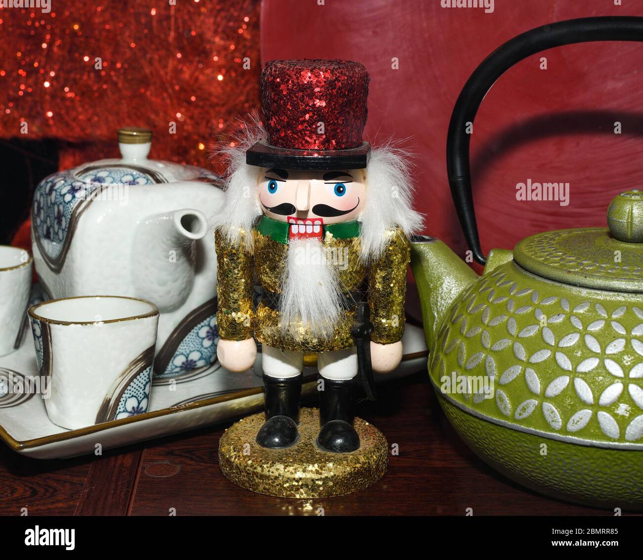 Traditional Christmas holiday nutcrackers figurine ornament. Wooden ...