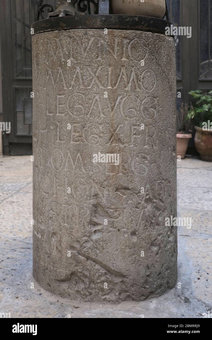 3rd century AD Roman triumphant column in the Old City of Jerusalem ...