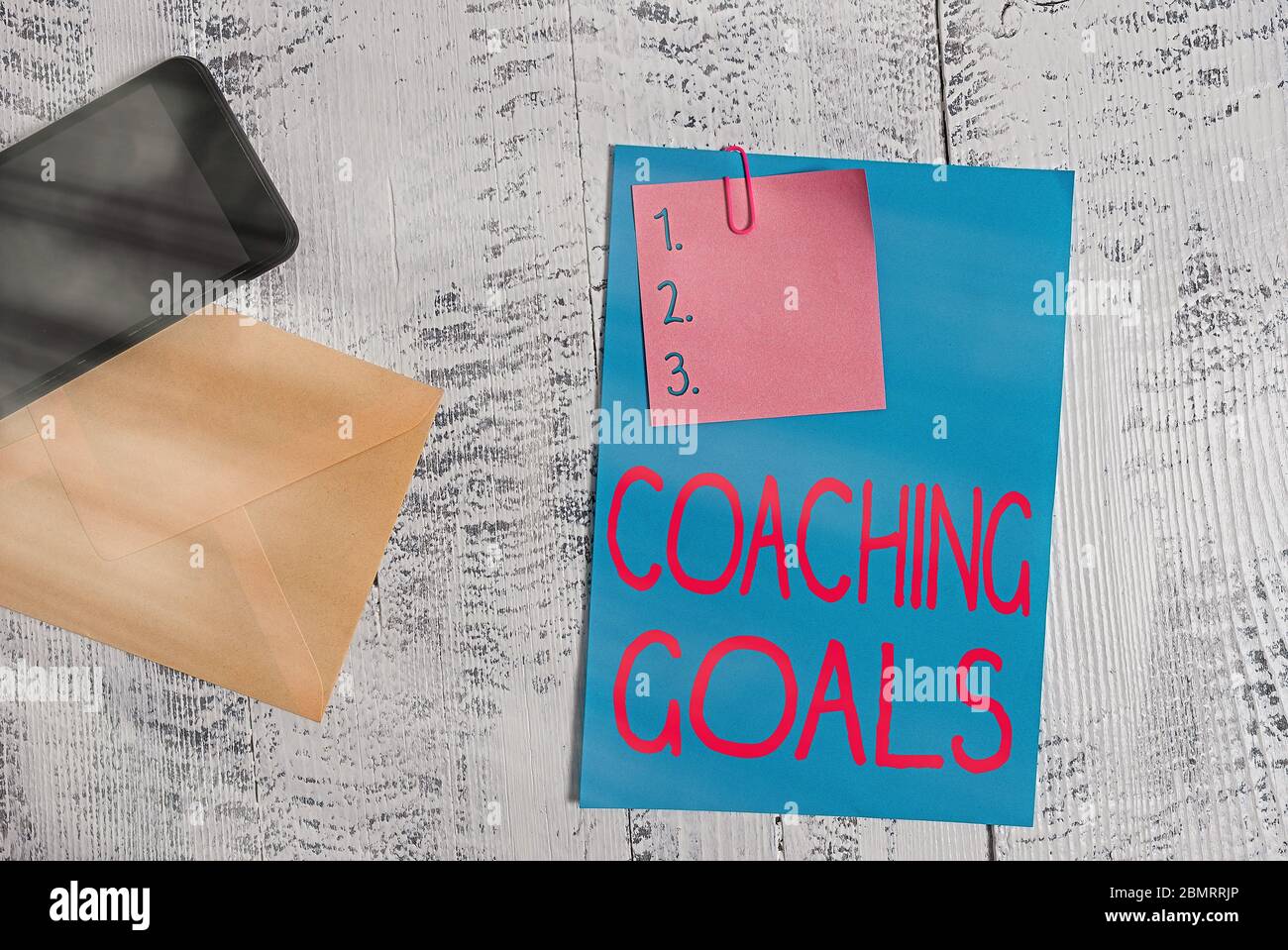 Text sign showing Coaching Goals. Business photo showcasing Empowers ...