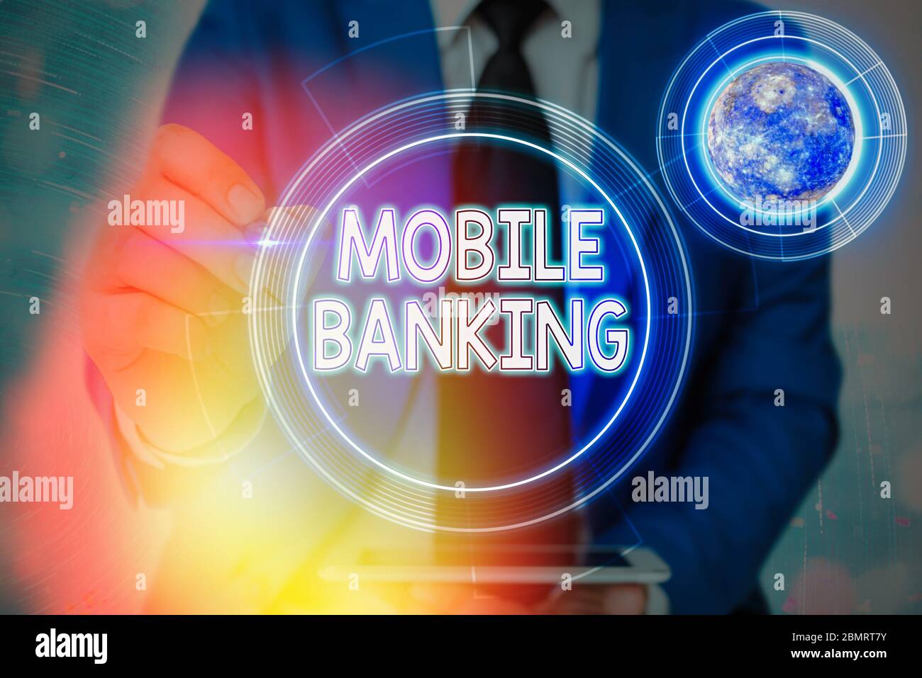 Conceptual hand writing showing Mobile Banking. Concept meaning ...