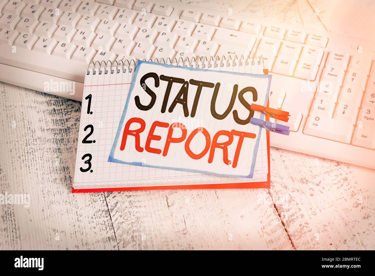 Text sign showing Status Report. Business photo showcasing Update ...