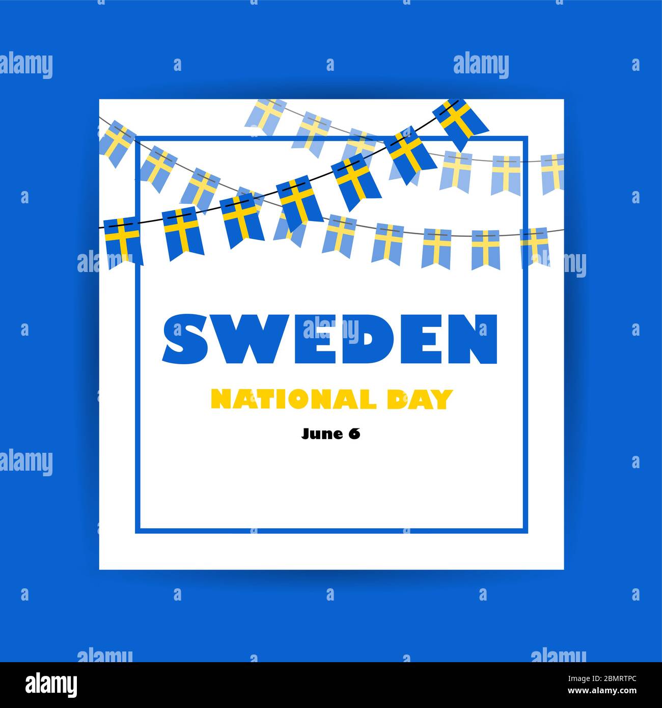 National Day of Sweden, independence day. Vector banner background with ...