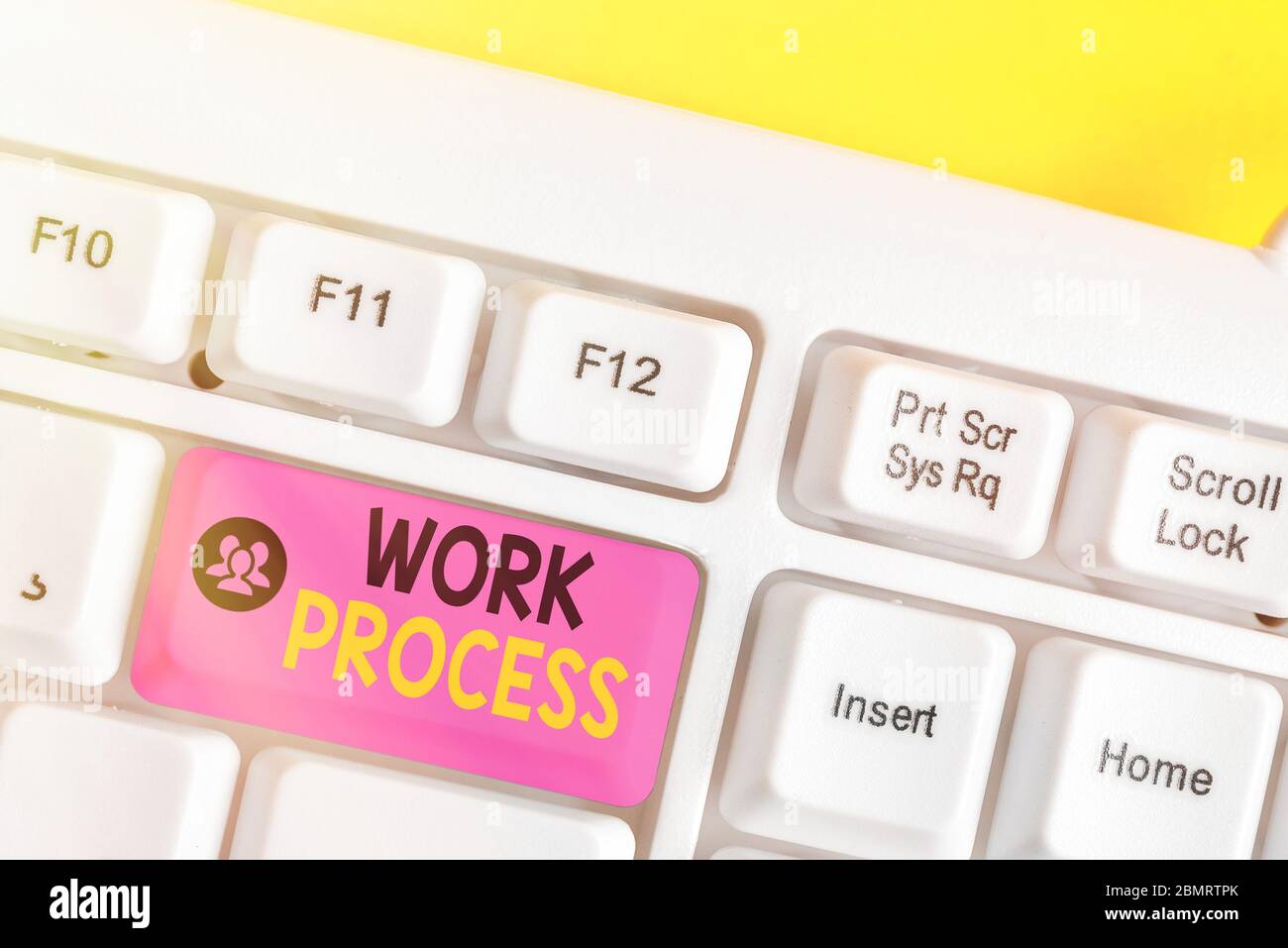 Text sign showing Work Process. Business photo showcasing Standard ...