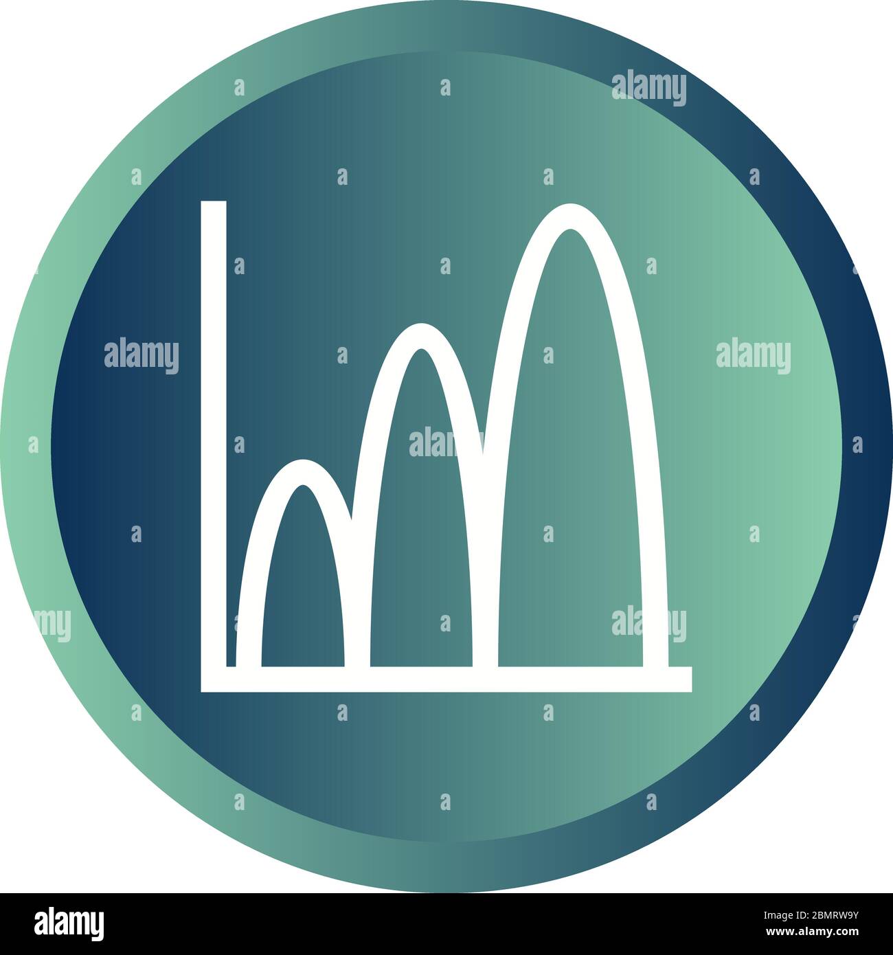 Beautiful Bell shaped graph Vector Glyph Icon Stock Vector Image & Art ...