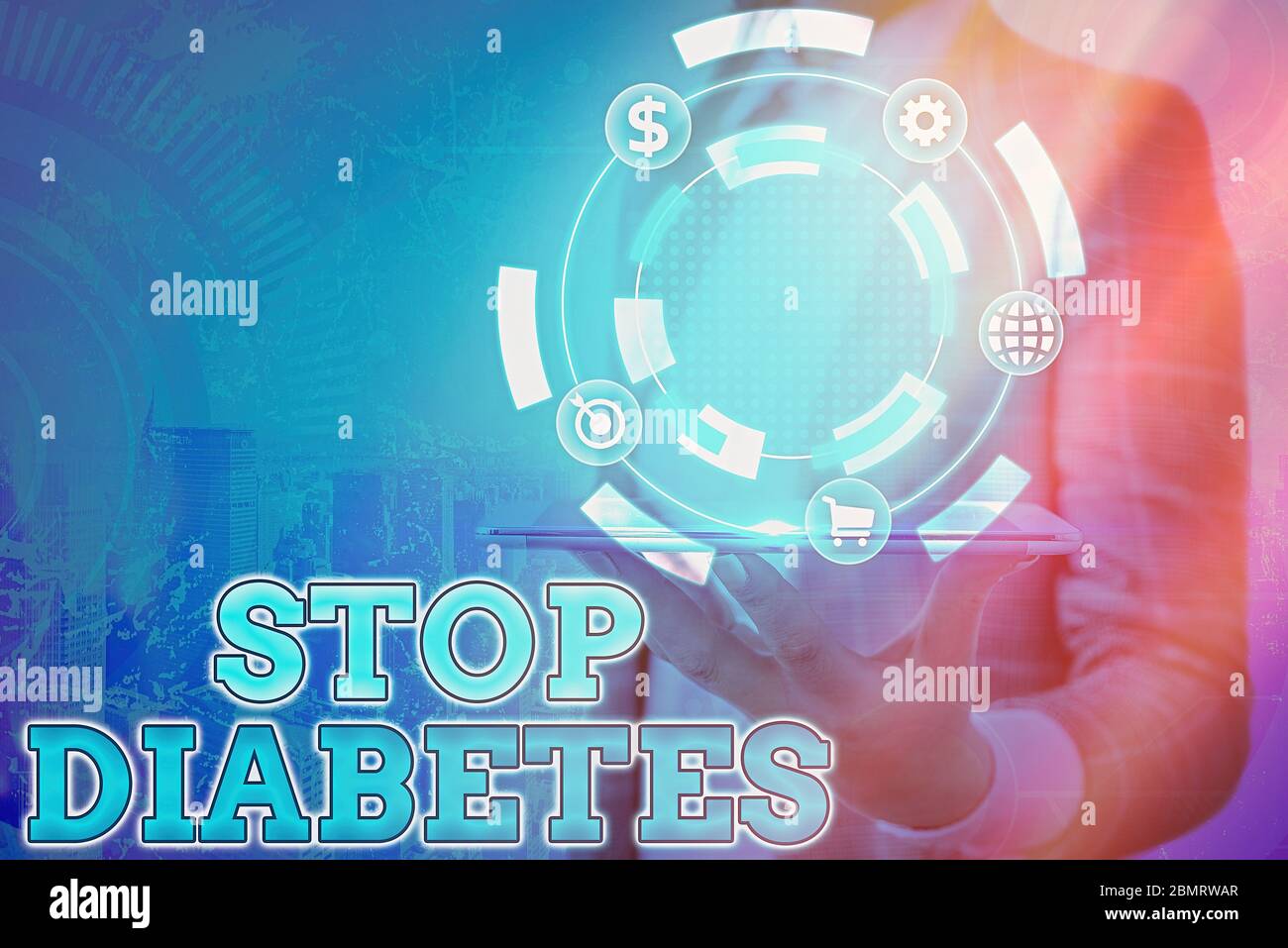 Text sign showing Stop Diabetes. Business photo showcasing Blood Sugar ...