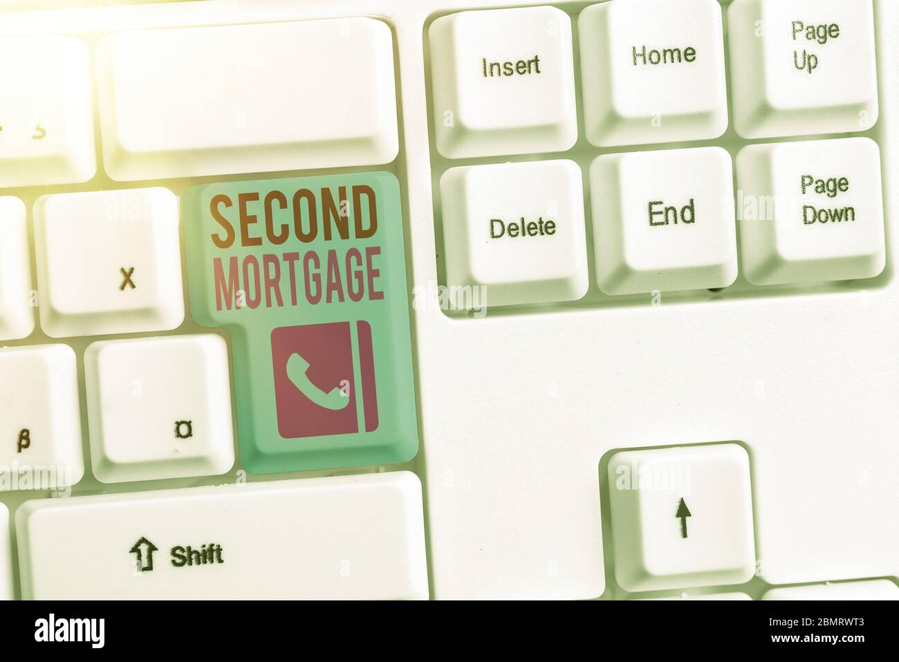 Conceptual hand writing showing Second Mortgage. Concept meaning lien ...