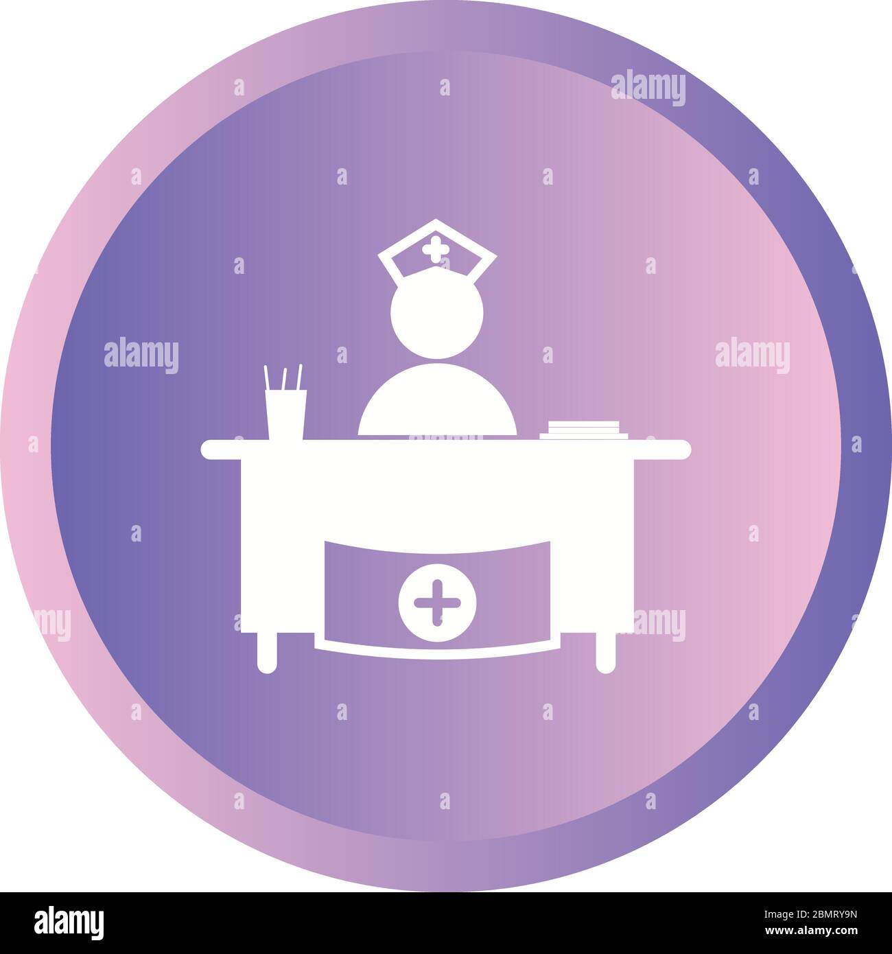 Beautiful Hospital reception Vector Glyph icon Stock Vector Image & Art ...