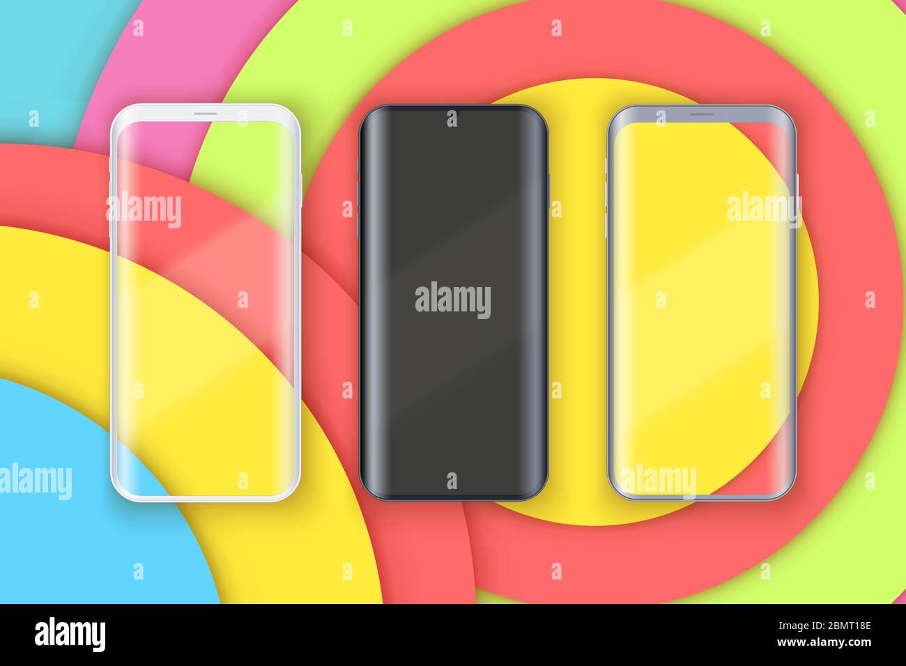 Smartphone layout presentation mockup Stock Vector Image & Art - Alamy