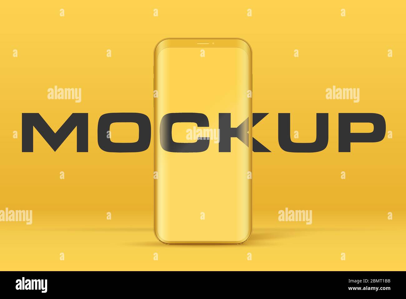 Mockup template yellow Stock Vector Images - Alamy