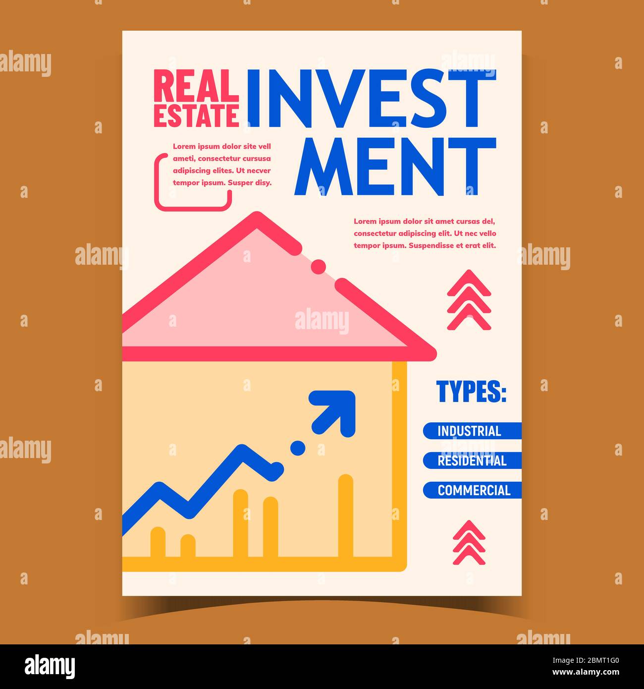 Real Estate Investment Advertising Poster Vector Illustration Stock ...