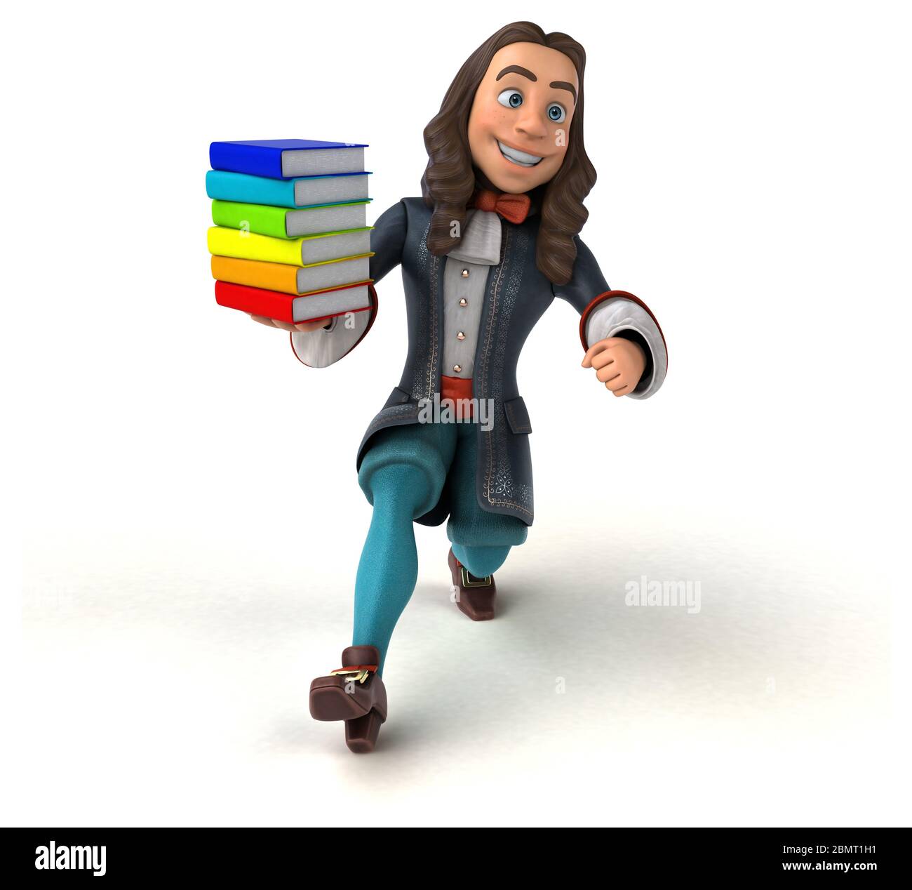 3D Illustration of a cartoon man in historical baroque costume Stock ...