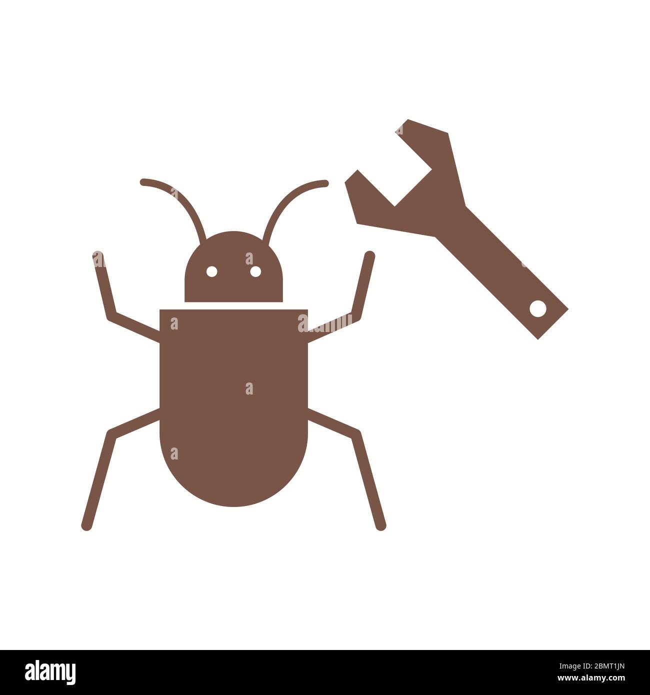 Debugging vector icon bug Cut Out Stock Images & Pictures - Alamy