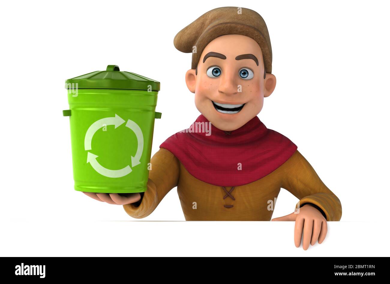 3D Illustration of a medieval historical character Stock Photo - Alamy