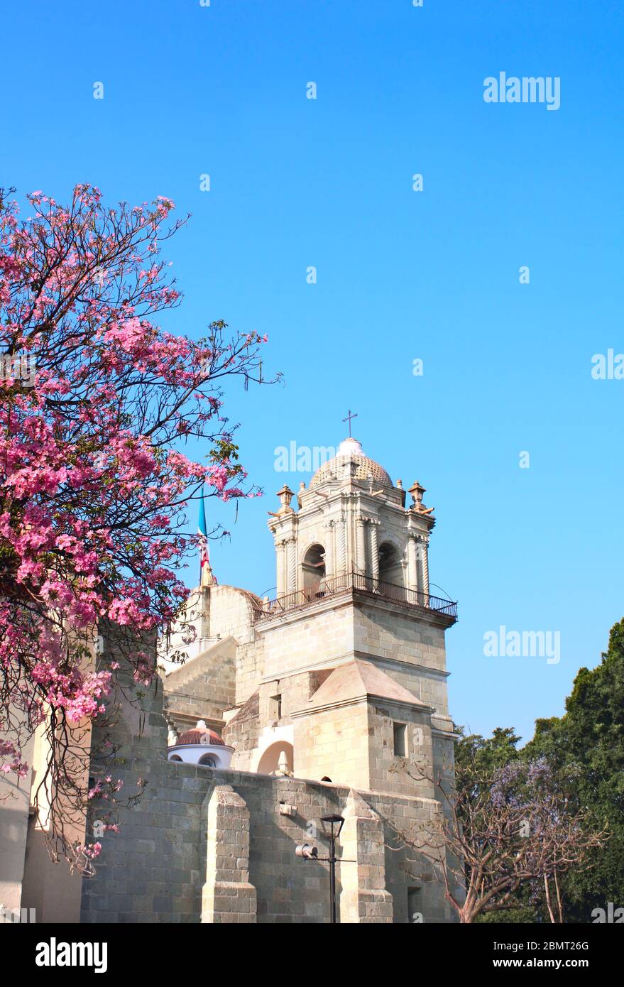 Cathedral in Puebla, Mexico. Colonial Architecture Stock Photo - Alamy