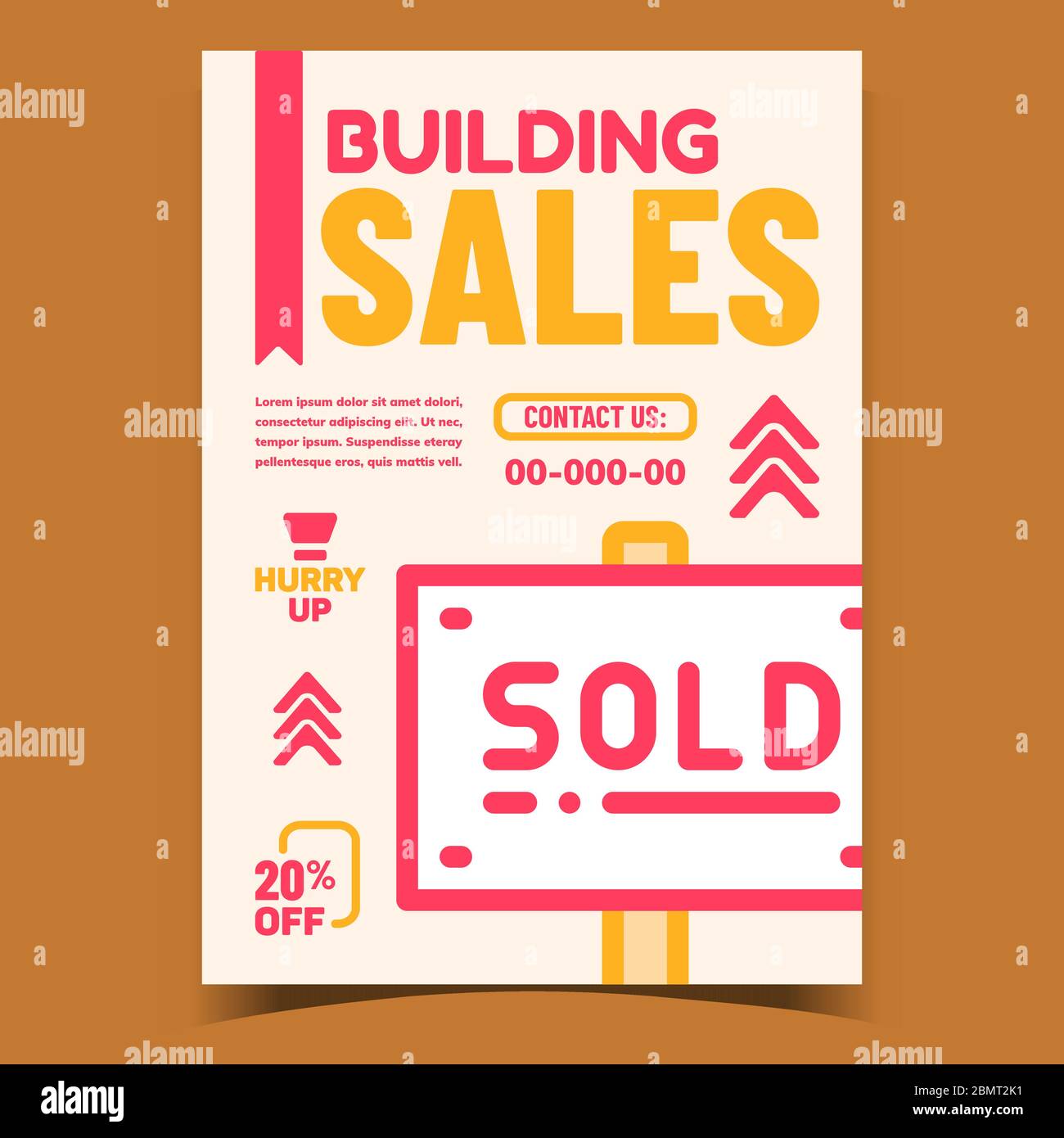 Building Sales Creative Advertising Poster Vector Illustration Stock ...