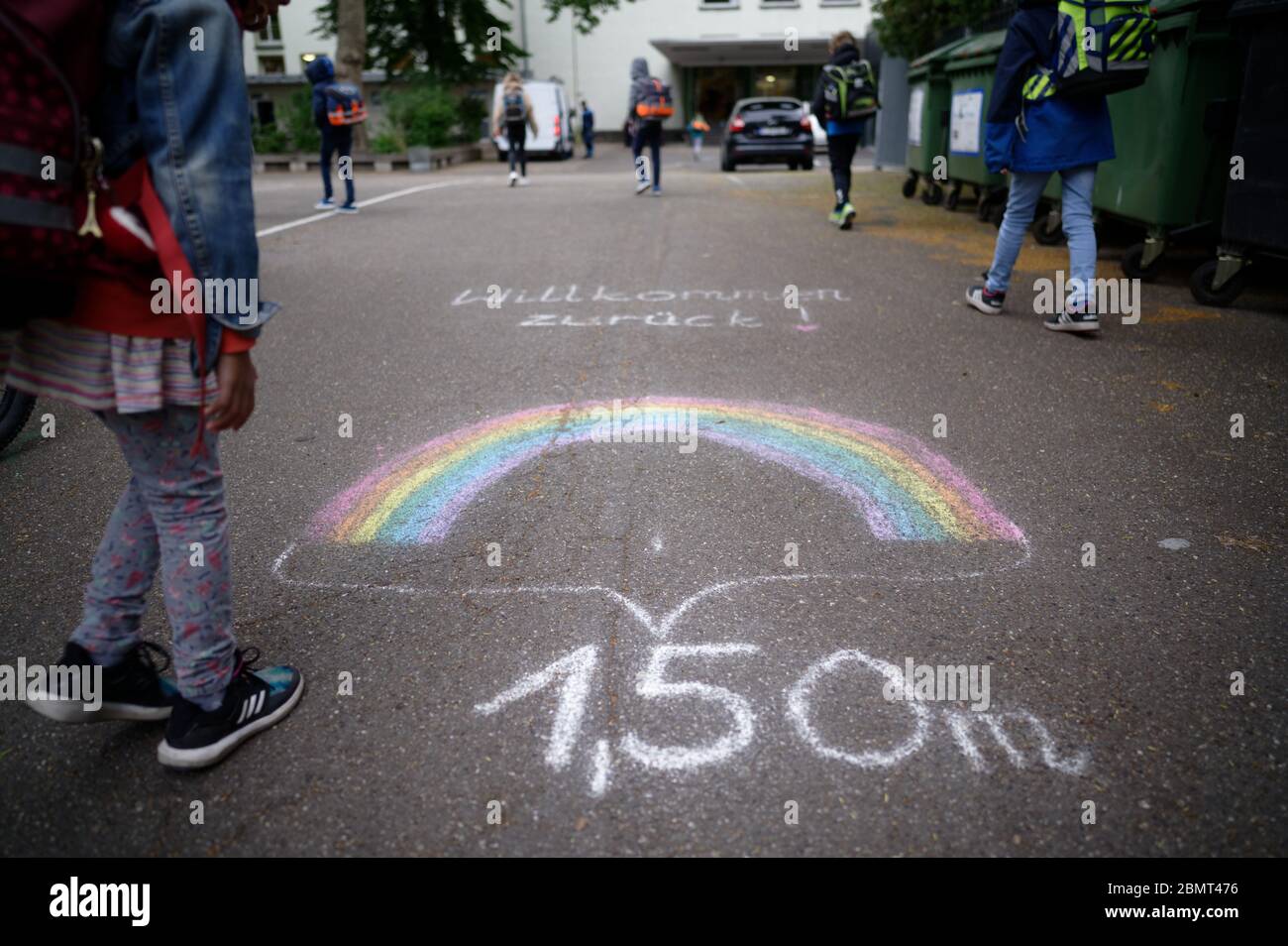 Cologne, Germany. 11th May, 2020. After a long break, schoolchildren go ...