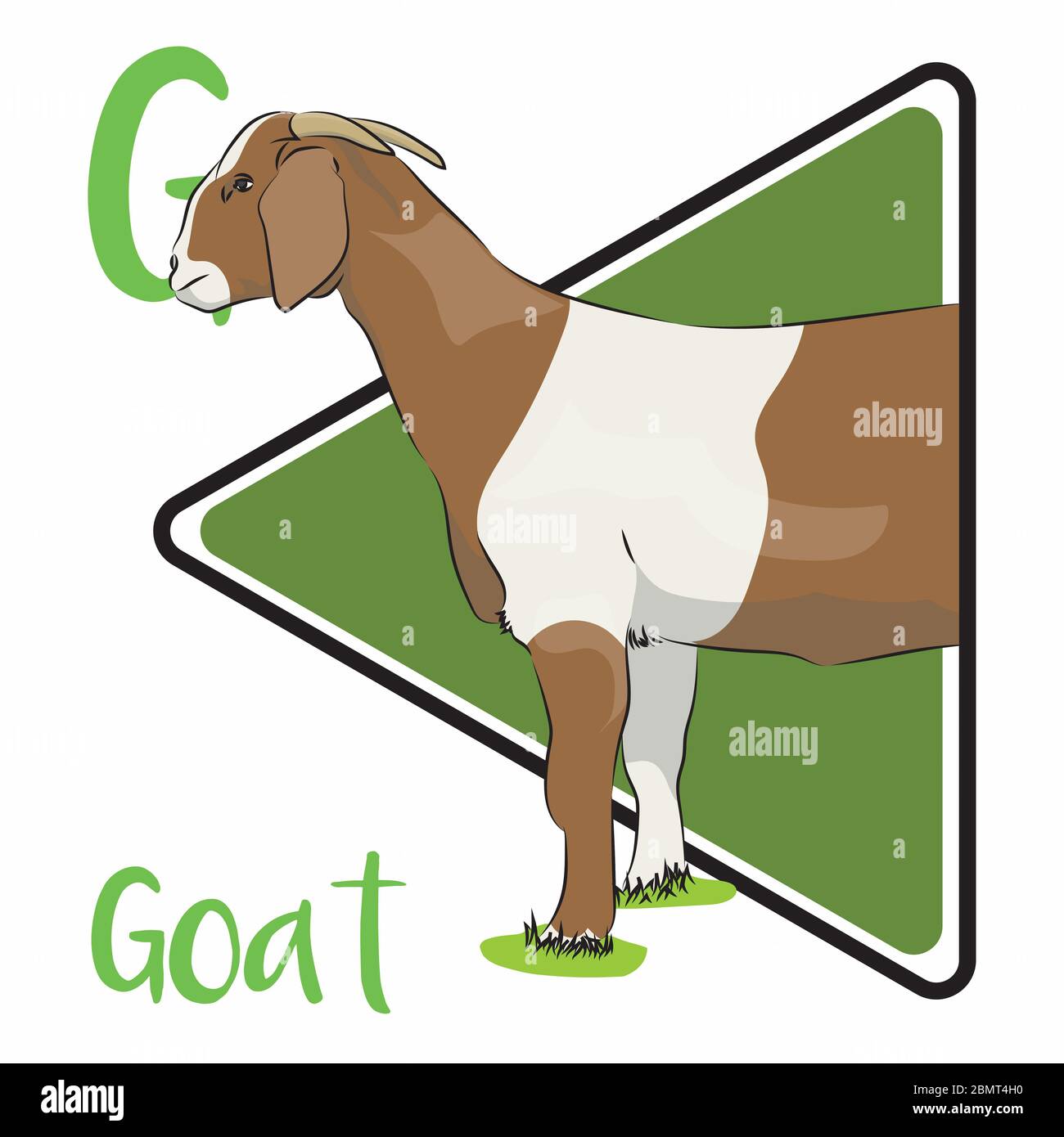 Goat cartoon illustration Cut Out Stock Images & Pictures - Alamy