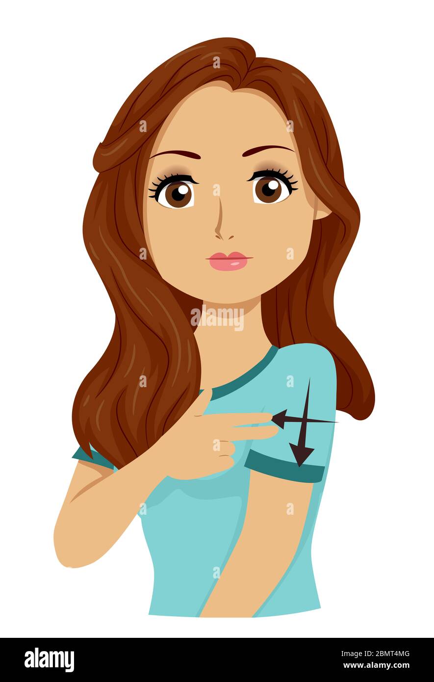 Illustration of a Teenage Girl Showing Hospital as Sign Language Stock ...