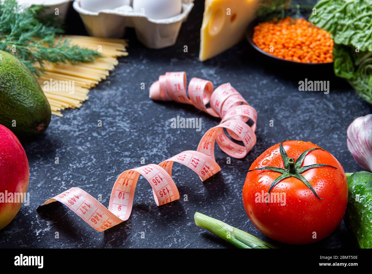 Healthy lifestyle diet concept picture of balanced nutrition with ...