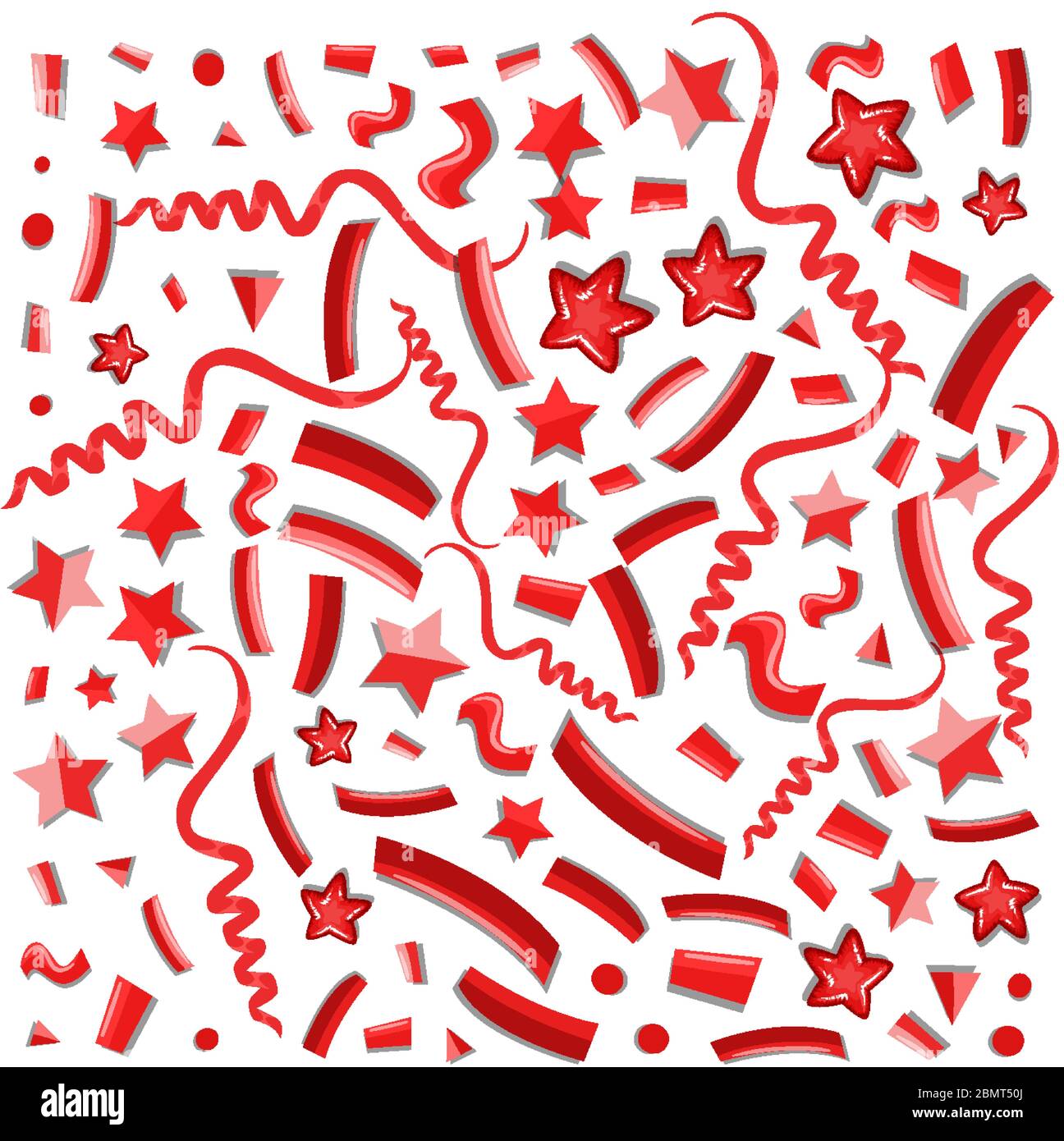 Seamless background design with ribbons and stars in red color ...