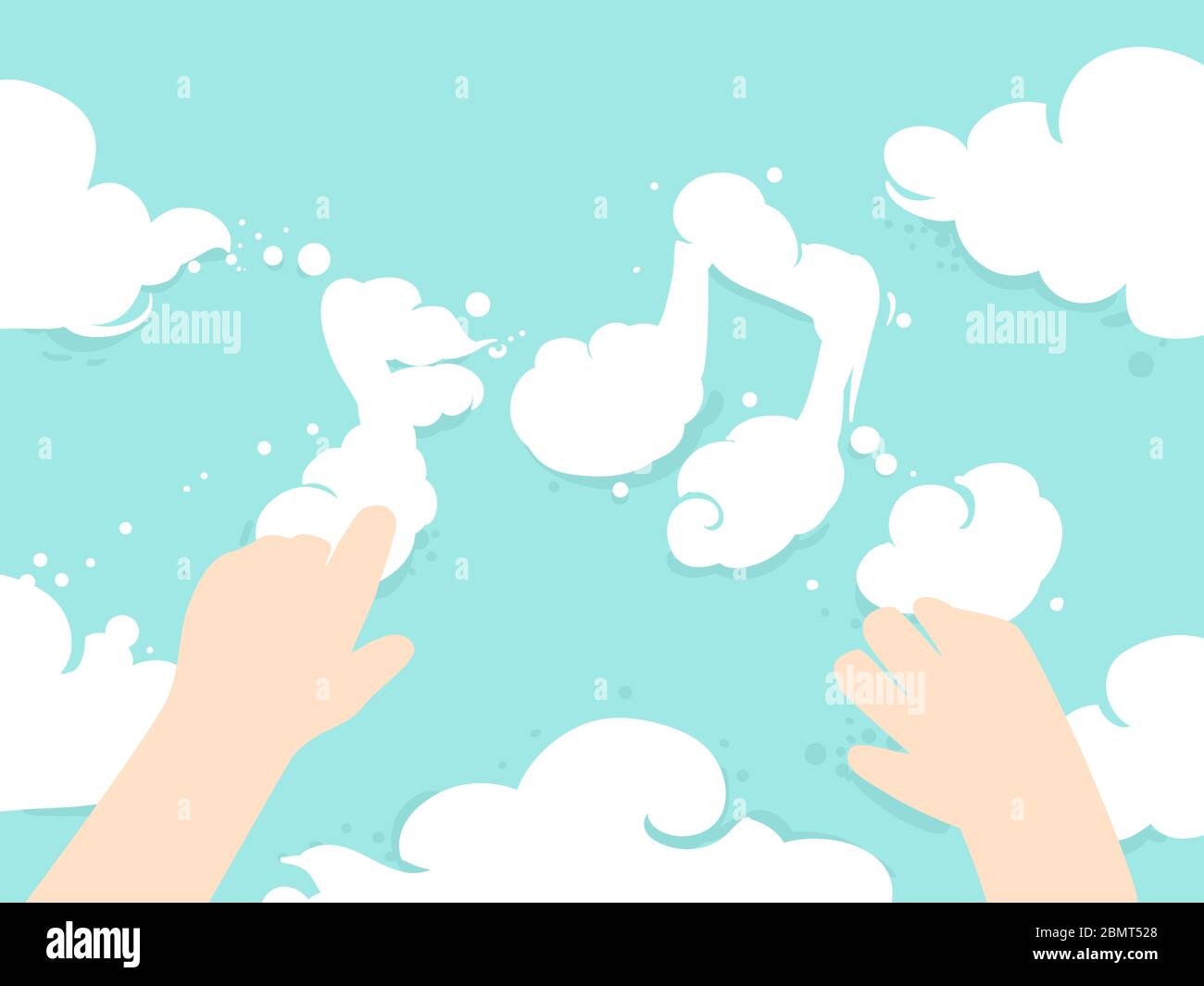 Blue sky clouds music notes hi-res stock photography and images - Alamy
